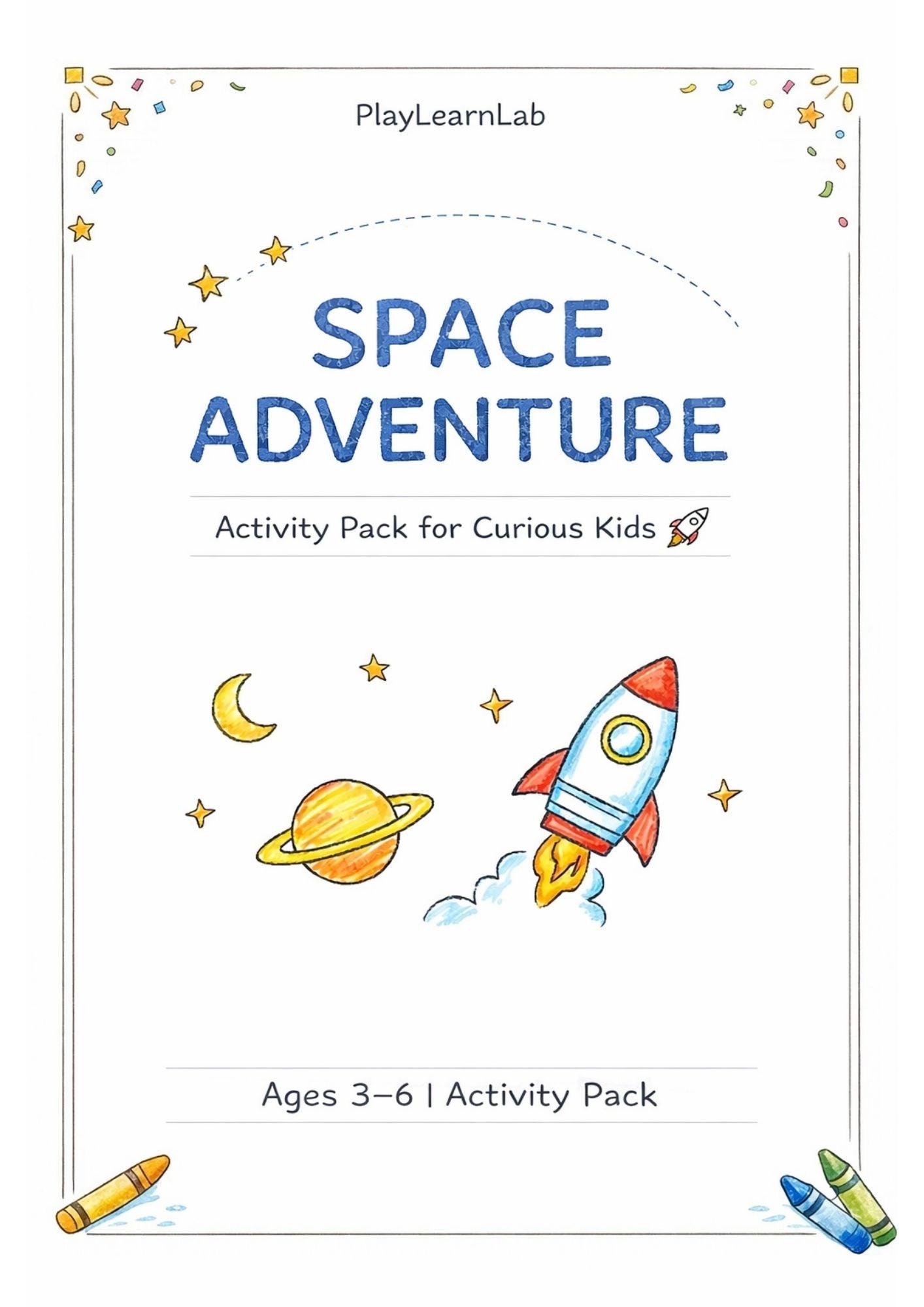 Space Activity Pack for Kids Ages 3-6 | 34 Printable Worksheets ...